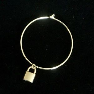 Jewelry | Gold Bangel Bracelet Lock | Poshmark